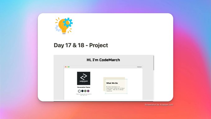 codemarch on Twitter: "Glimpse of CSS project"