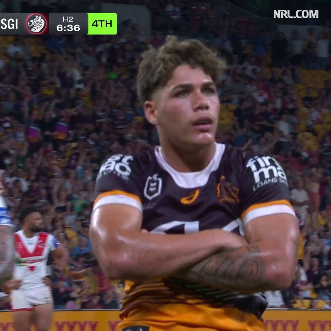 NRL on Twitter: "Reece lightning strikes! ⚡ #NRLBroncosDragons https://t.co/hOKD7sMjHx" / Twitter