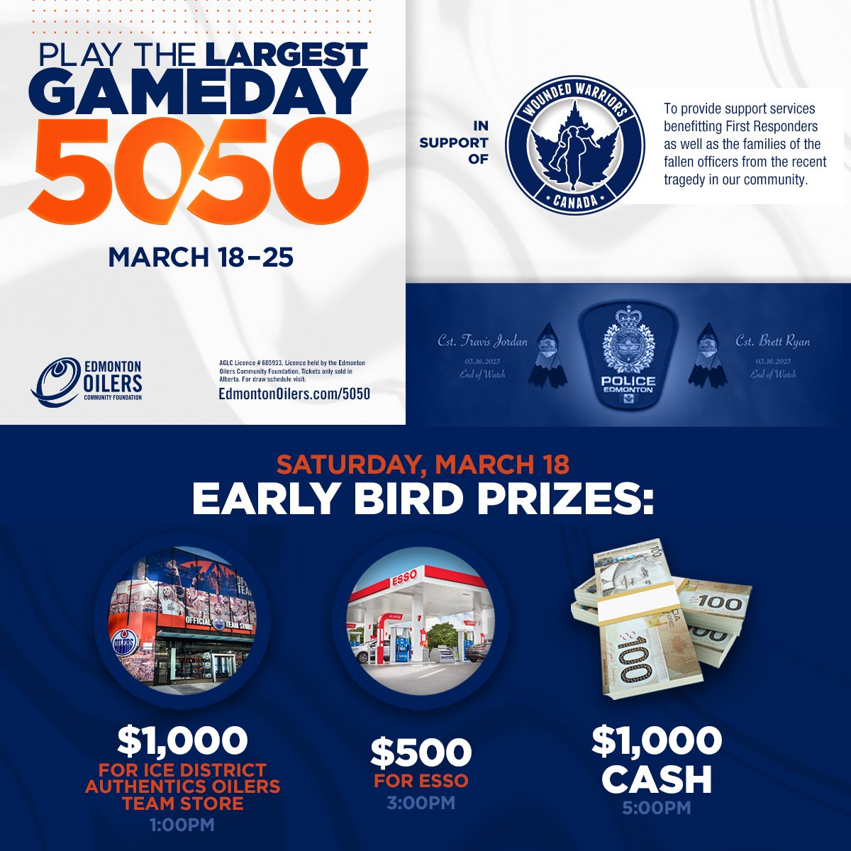 Edmonton Oilers The 12 Prizes Of Christmas 50/50 In Support, 46% OFF