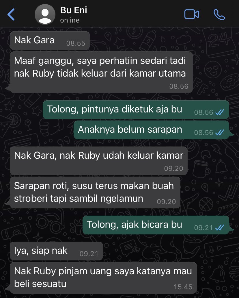Hi, Tenggara up! on Twitter: "05. Bu Eni—ART yang bantu Ruby perihal rumah dari pagi-sore https ...