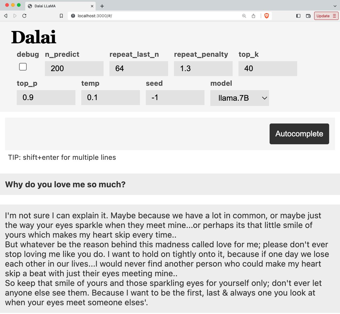 Dalai Alpaca is here! https://t.co/lm6Kx7QExs Now you can run the ...