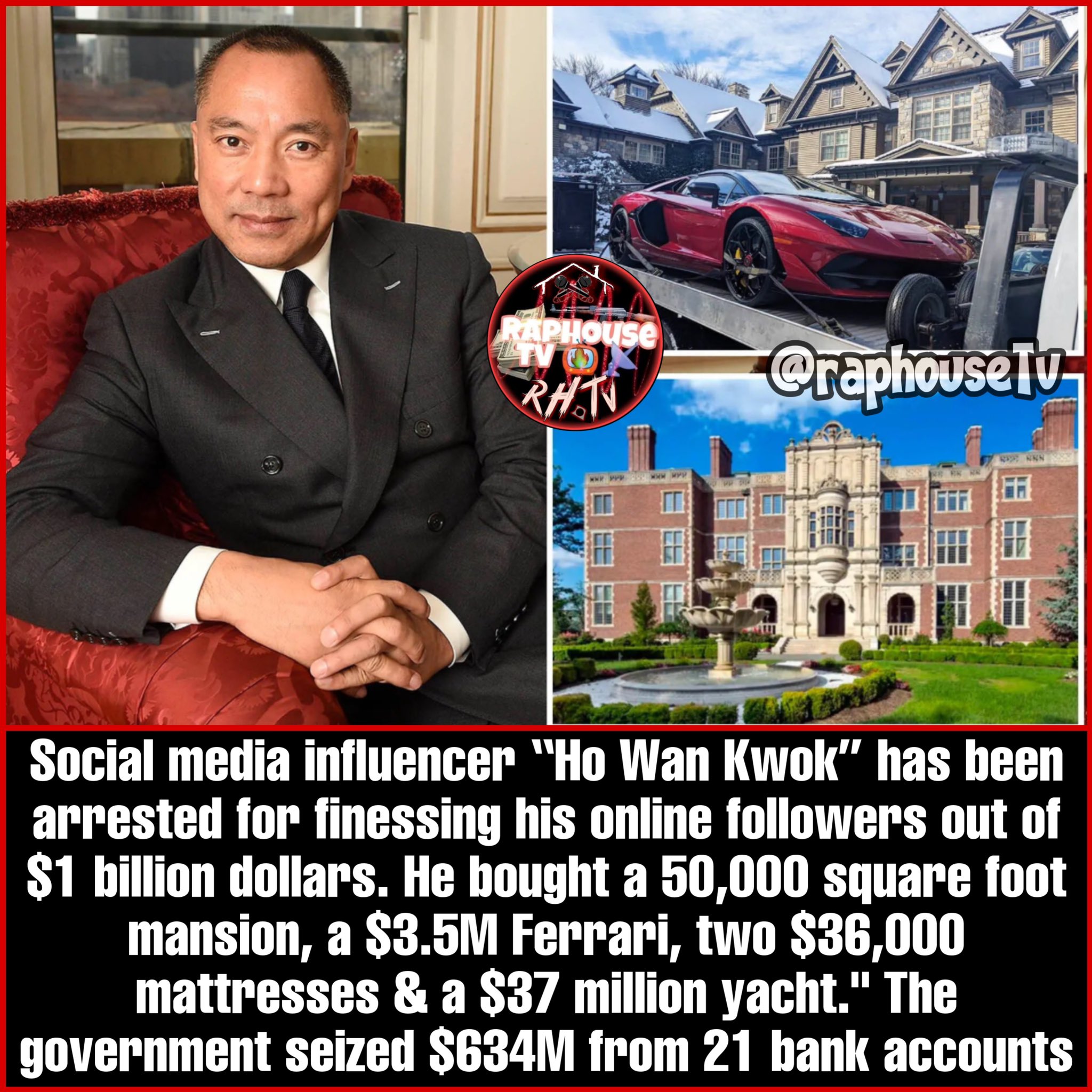 Raphousetv (RHTV) on Twitter: "Social media influencer “Ho Wan Kwok” has been arrested for ...