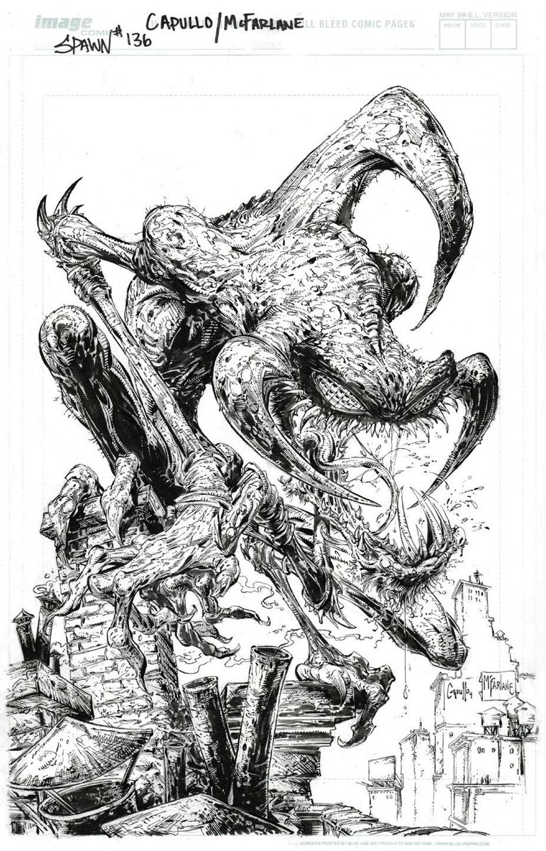 Daily Spawn Archive on Twitter: "From pencil to final cover. The cover of Spawn #136. Art by ...