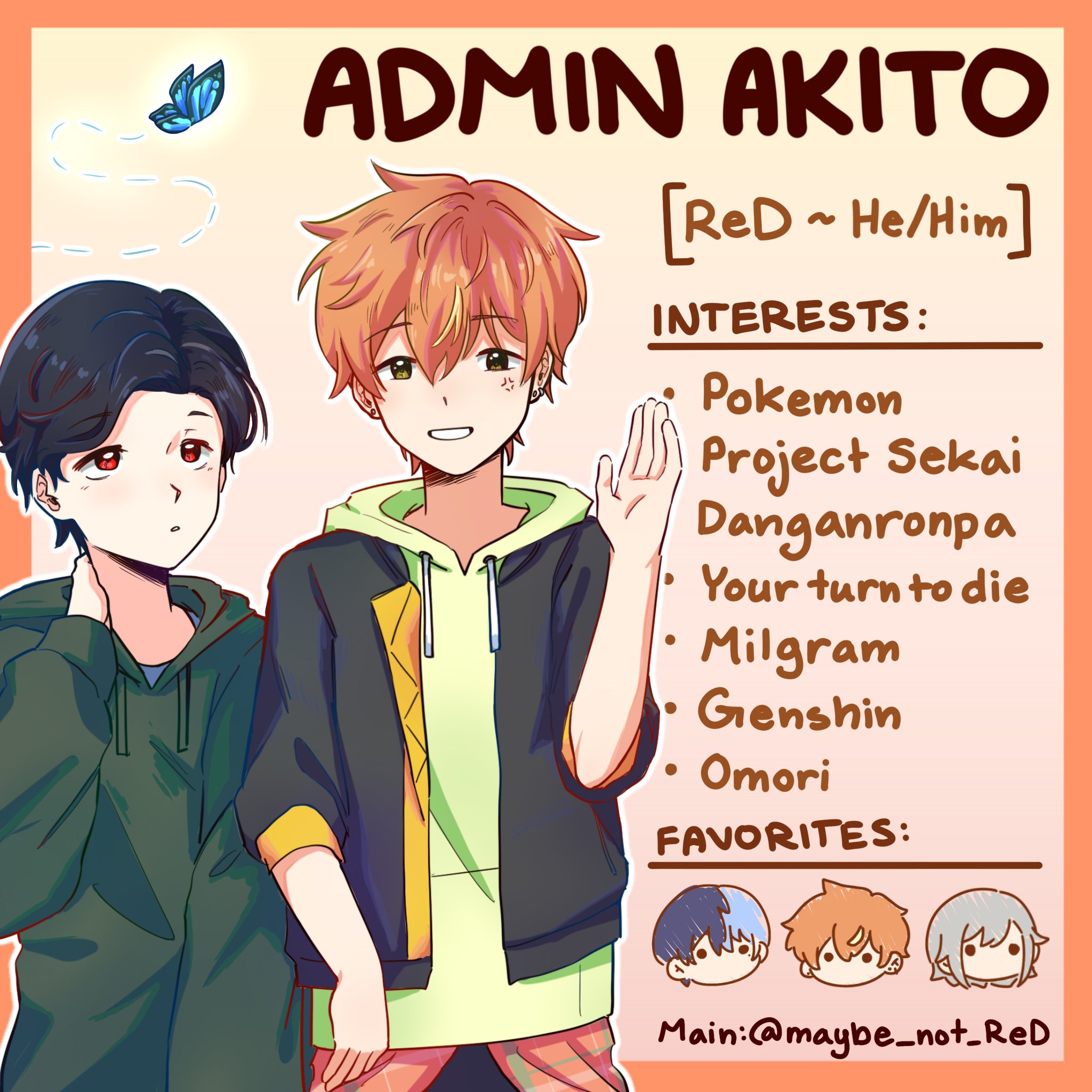 Daily Shinonome Siblings! on Twitter: "Admin Akito uses 🥞 emoji and his main is @Maybe_not_ReD ...