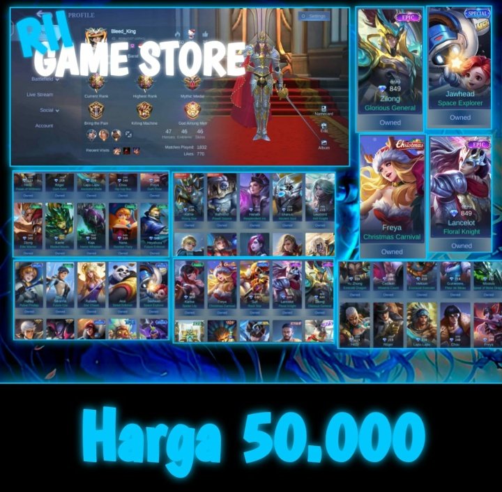 hacii on Twitter: "wts wtb akun ml! spek: -epic: zilong, lance -msc jawhead -christmas: freya ...