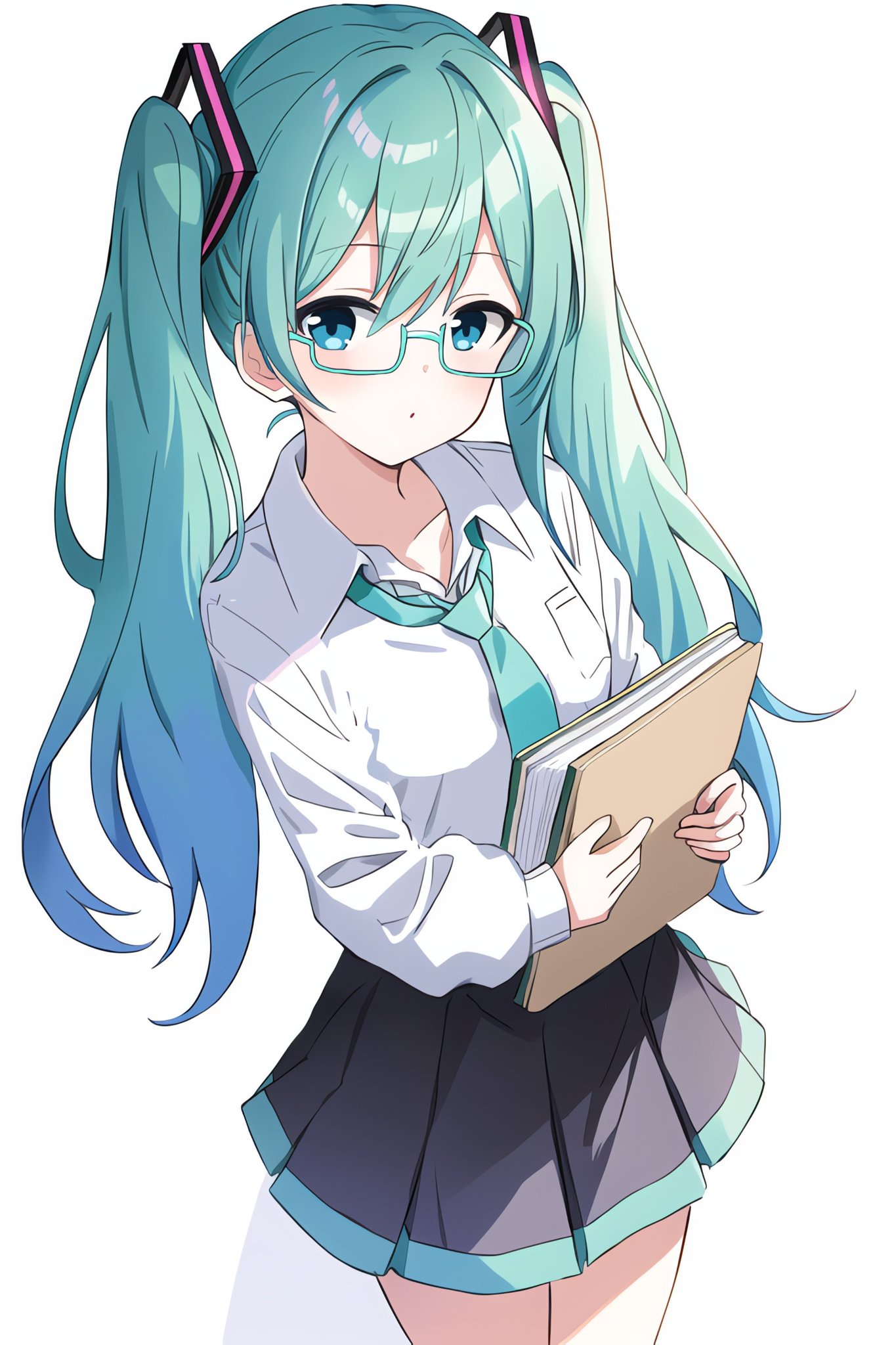 ナナシ321 on Twitter: "#初音ミク #イラスト #anythingv3 めがねミクさん https://t.co ...