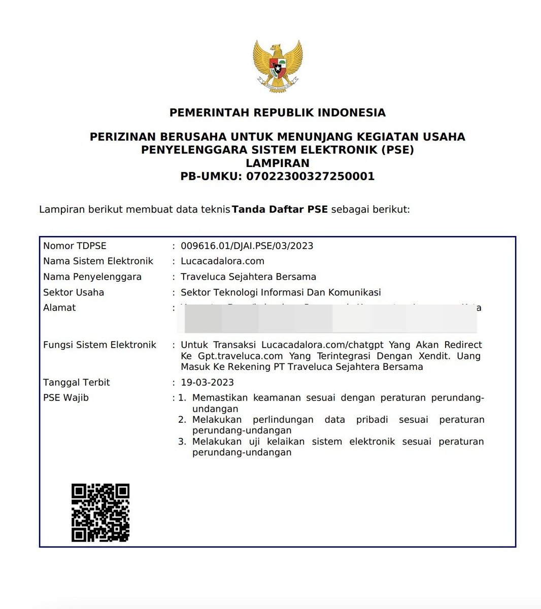 lucacadalora on Twitter: ". http://lucacadalora.com terdaftar di PSE @kemkominfo khususnya http ...