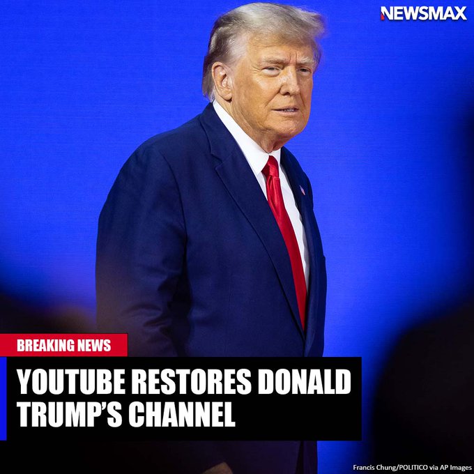 BREAKING: YouTube said Friday it has lifted its restrictions on former ...