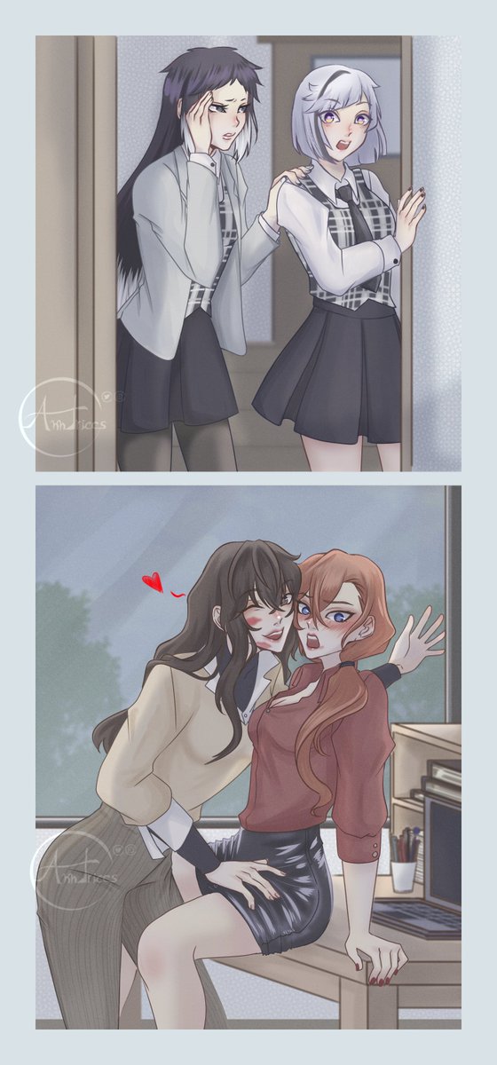 AnnTriccs on Twitter: "Students Fem!SSKK and Teachers Fem!SKK #shinsoukoku #sskk #芥敦 #soukoku #太中"