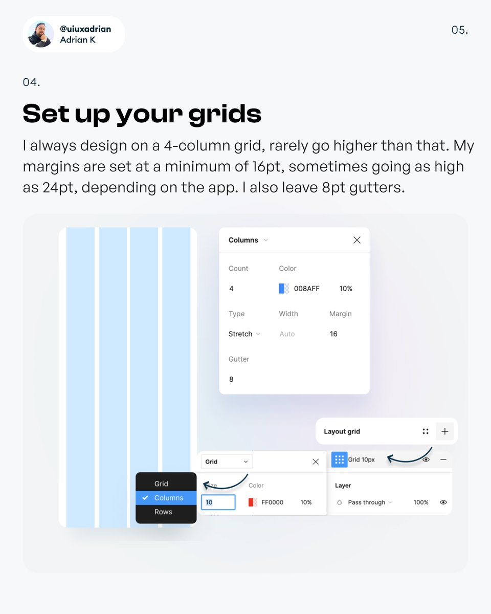 Set up your Figma for mobile design 🤳 - Thread from UI Adrian @uiuxadrian - Rattibha