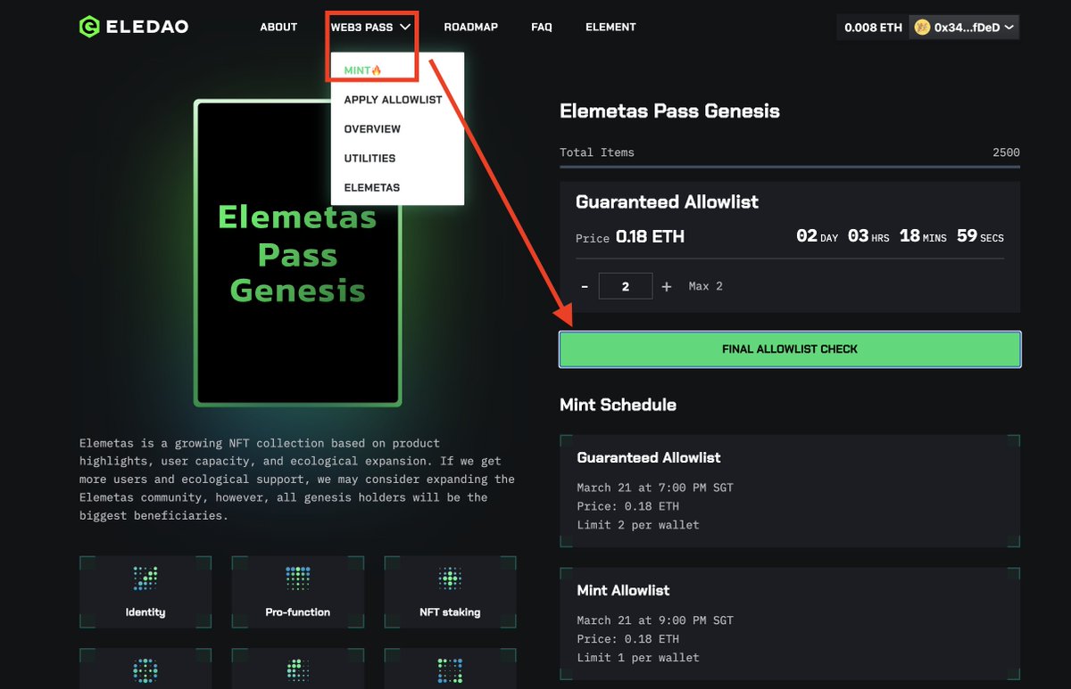 Element NFT Marketplace on Twitter: "#Elemetas The “The Allowlist Check” has officially launched ...
