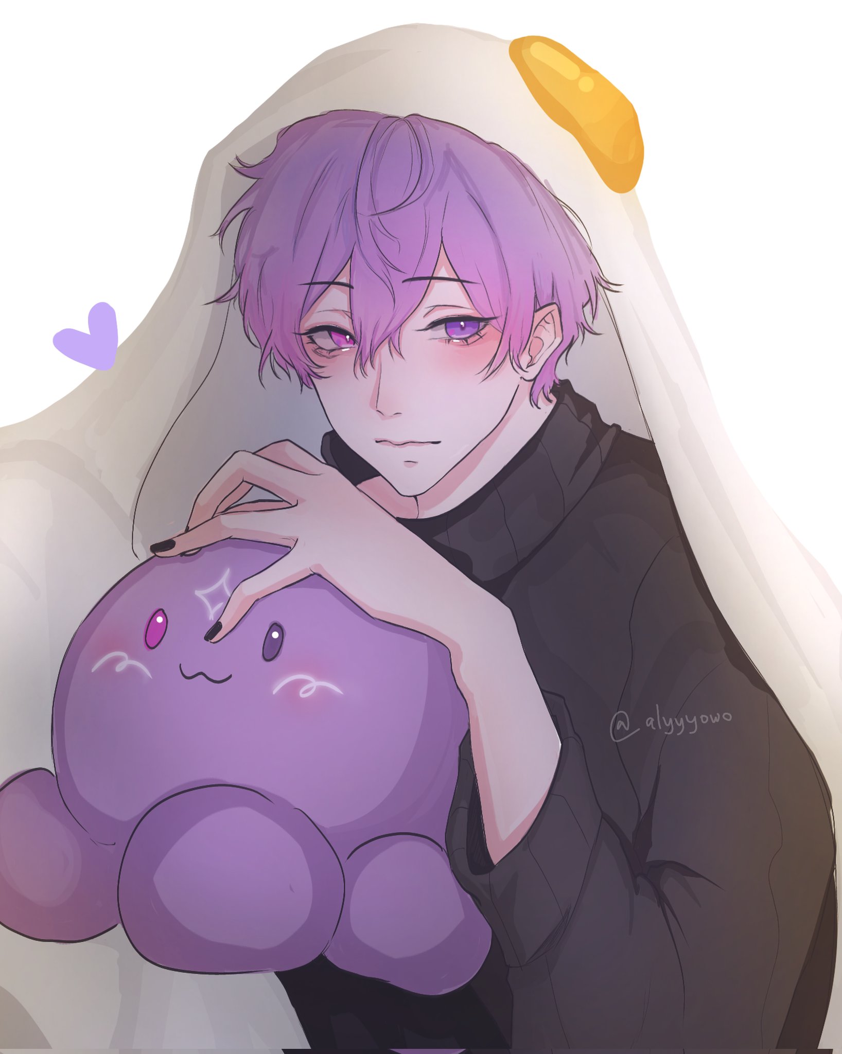 Anime Guy Blushing Drawing