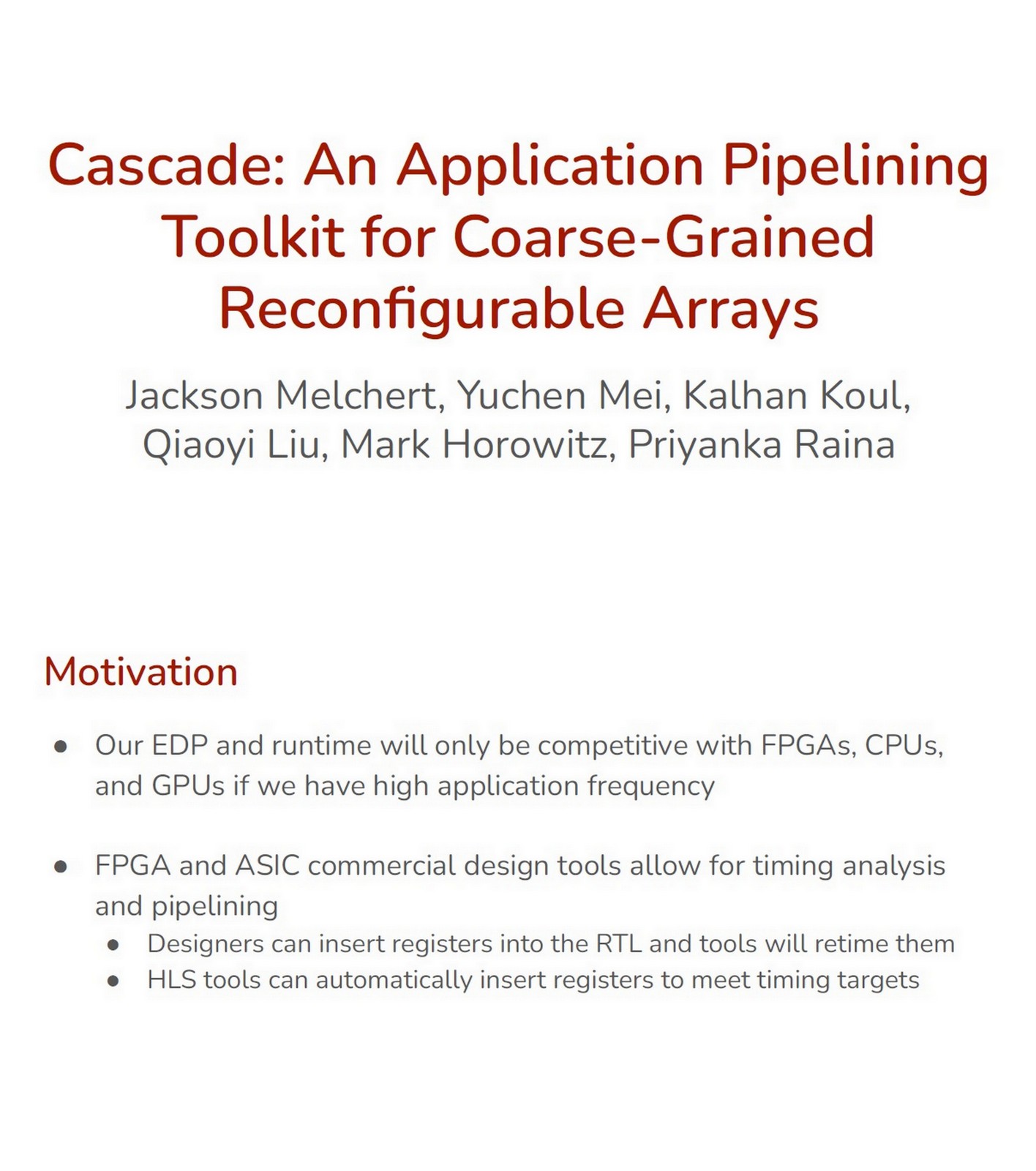 Ogawa Tadashi On Twitter Cascade An Application Pipelining Toolkit For Coarse Grained