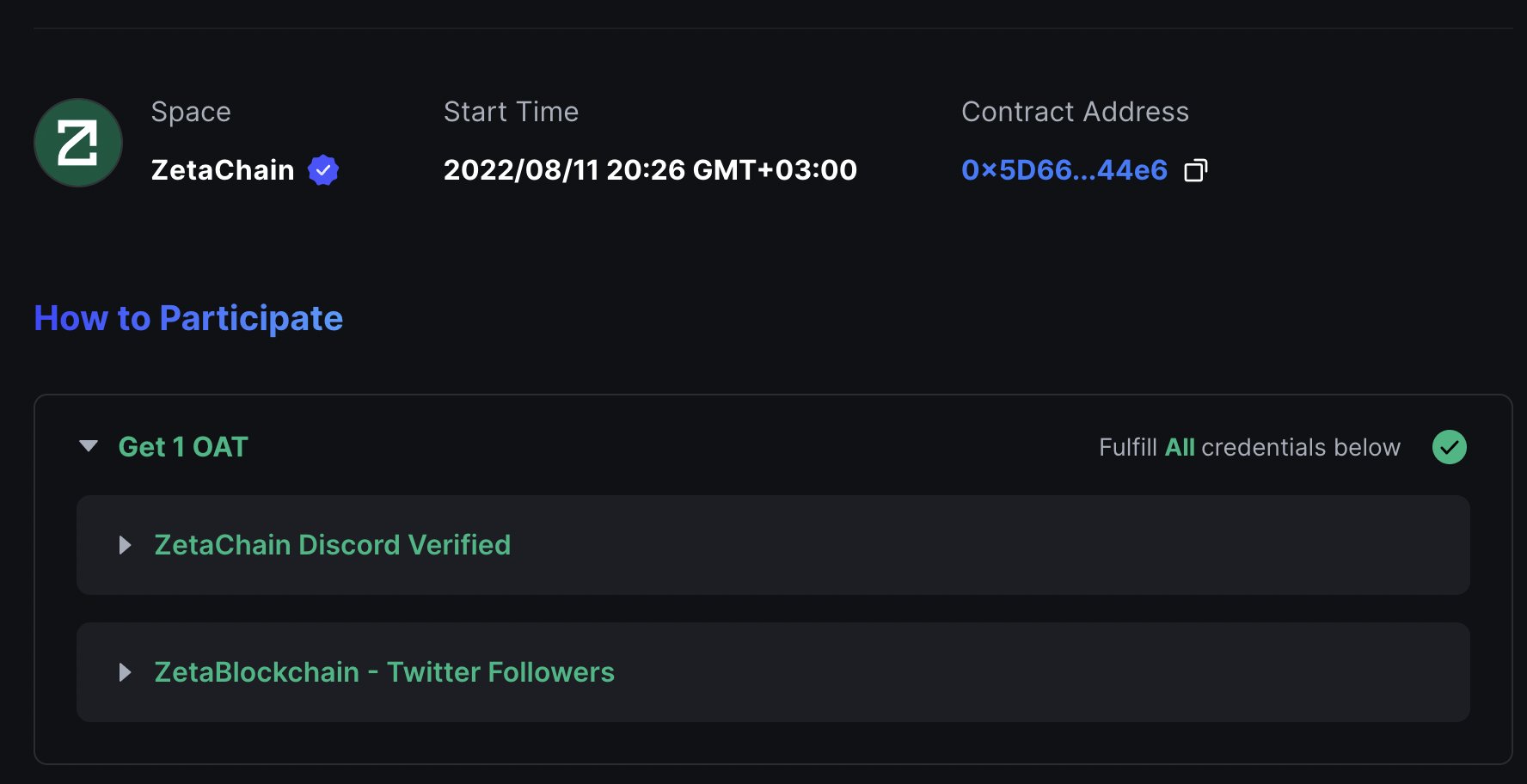 Xremlin on Twitter: "• Follow Zetachain's Twitter and discord • Claim the first badge Link ...