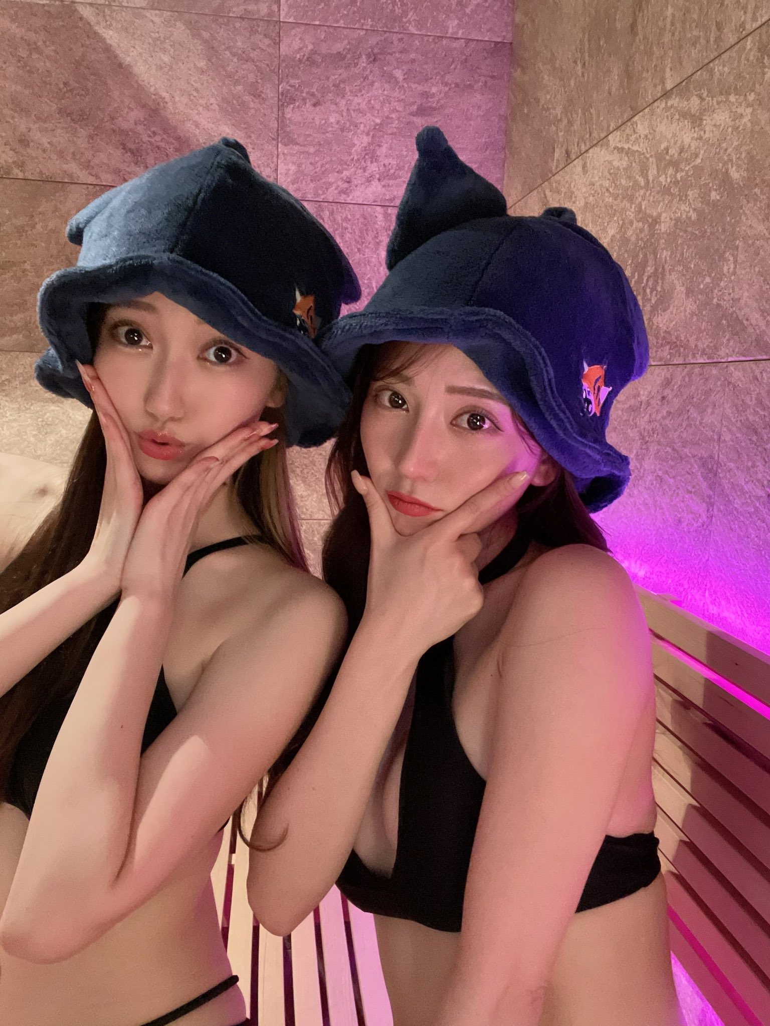 東海林里咲 ︎ Risa Shoji on Twitter: "めろぽんの休日Sauna🧖‍♀️ サウナハットは オソロでクロミちゃん😈💗🖤 https://t.co/AlKVE0tAXi ...