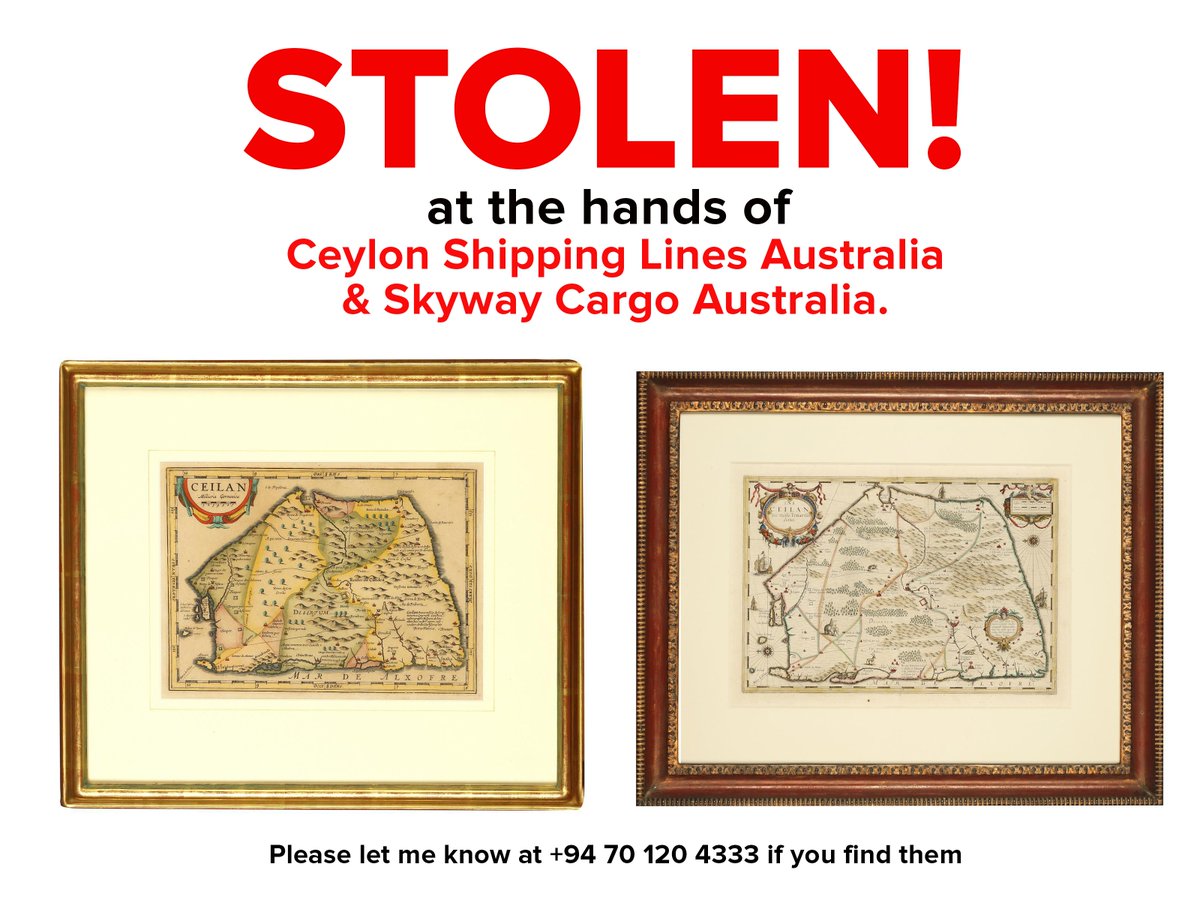 STOLEN! These maps of #Ceylon of mine has been stolen in Australia ...