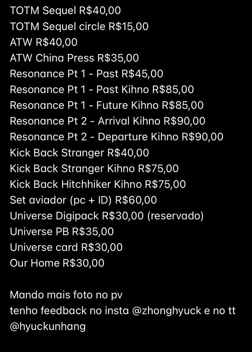 Trading Card π§π· Troca E Venda On Twitter Rt Hyuckunhang Vendo Venda