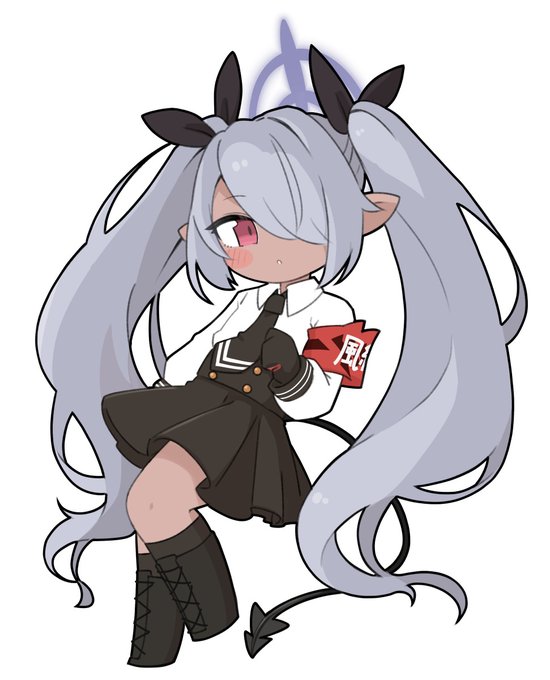 「iori (blue archive) white background」Fan Art(Popular)