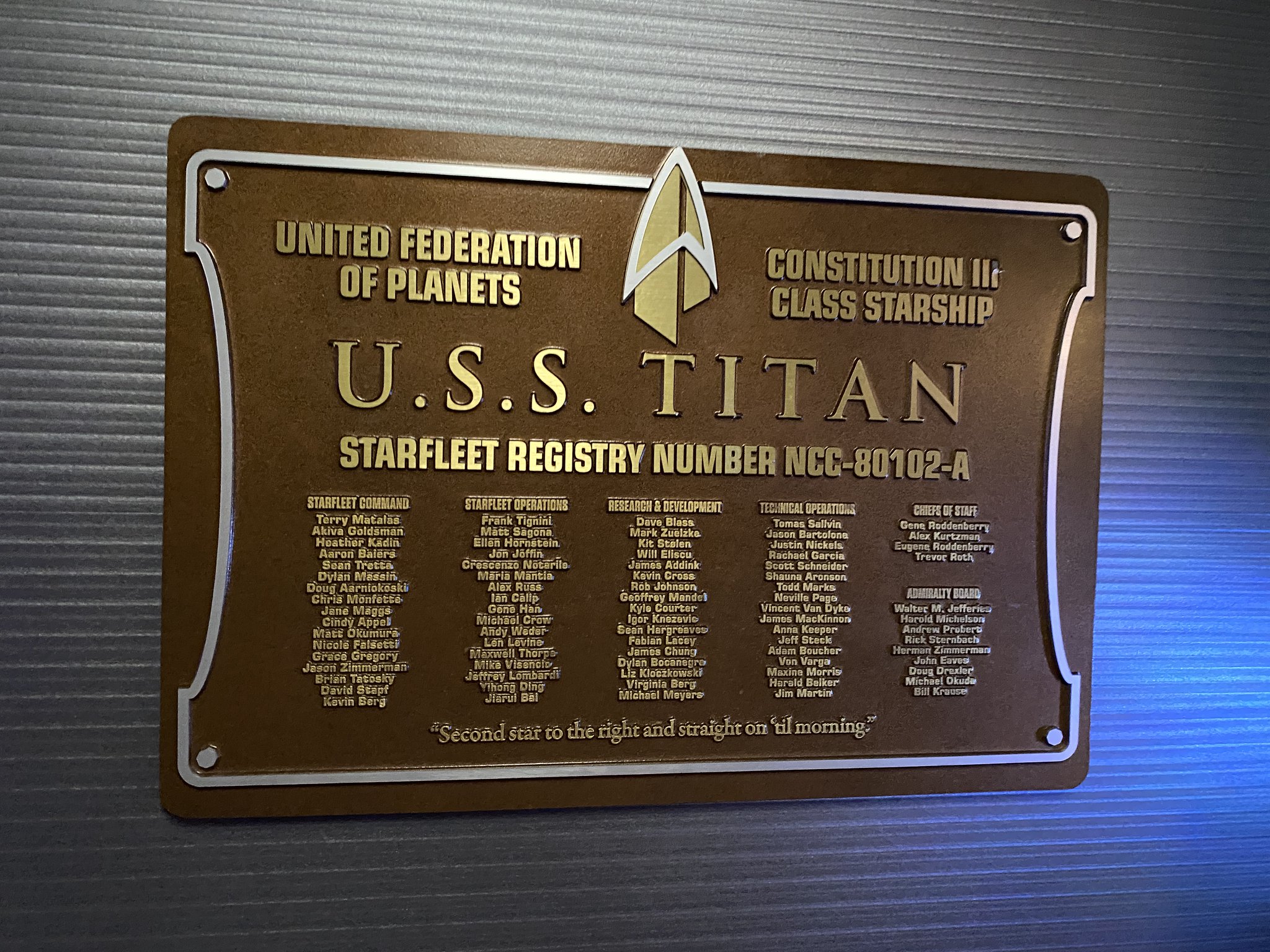 Star Trek Dedication Plaques