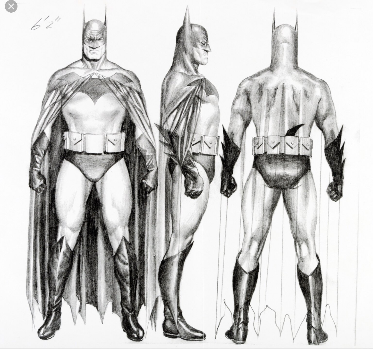 Batman Side View Drawing