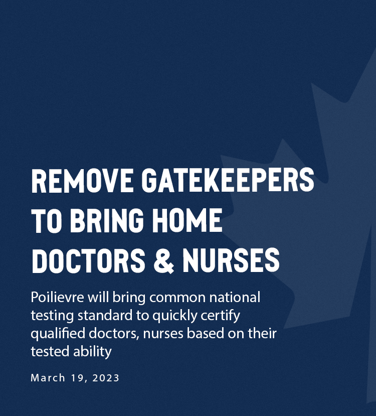 Pierre Poilievre on Twitter: "Fire the gatekeepers. Bring home doctors and nurses."