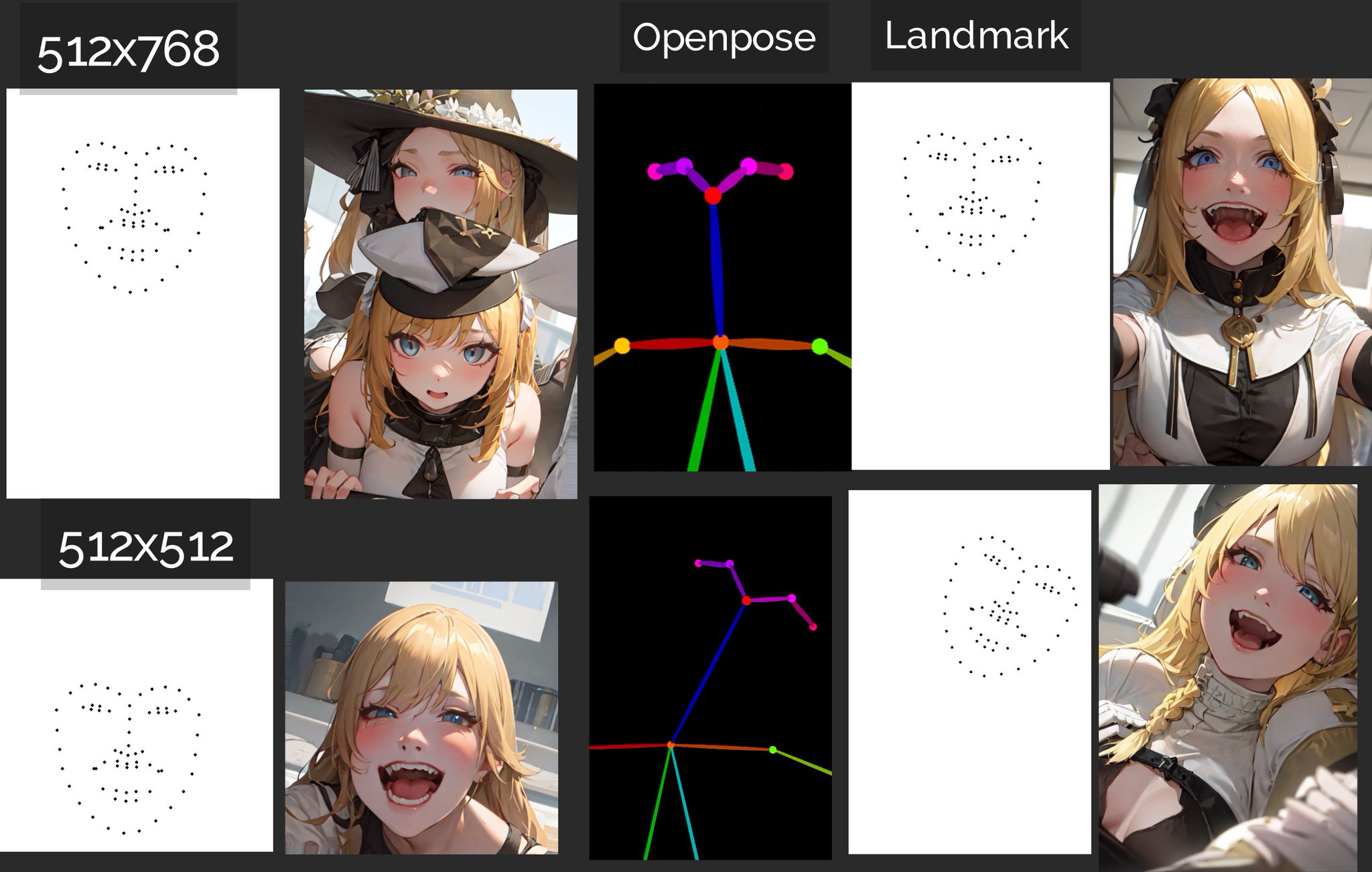 toyxyz on Twitter: "In resolutions other than 512x512, faces may be generated in strange places ...