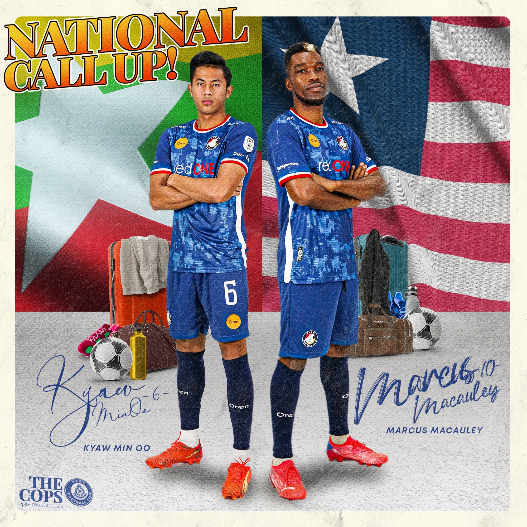 PDRM Football Club on Twitter: "🌟 National Call Up! — PDRM FC 🔵🔴 Congratulations to both, Kyaw ...