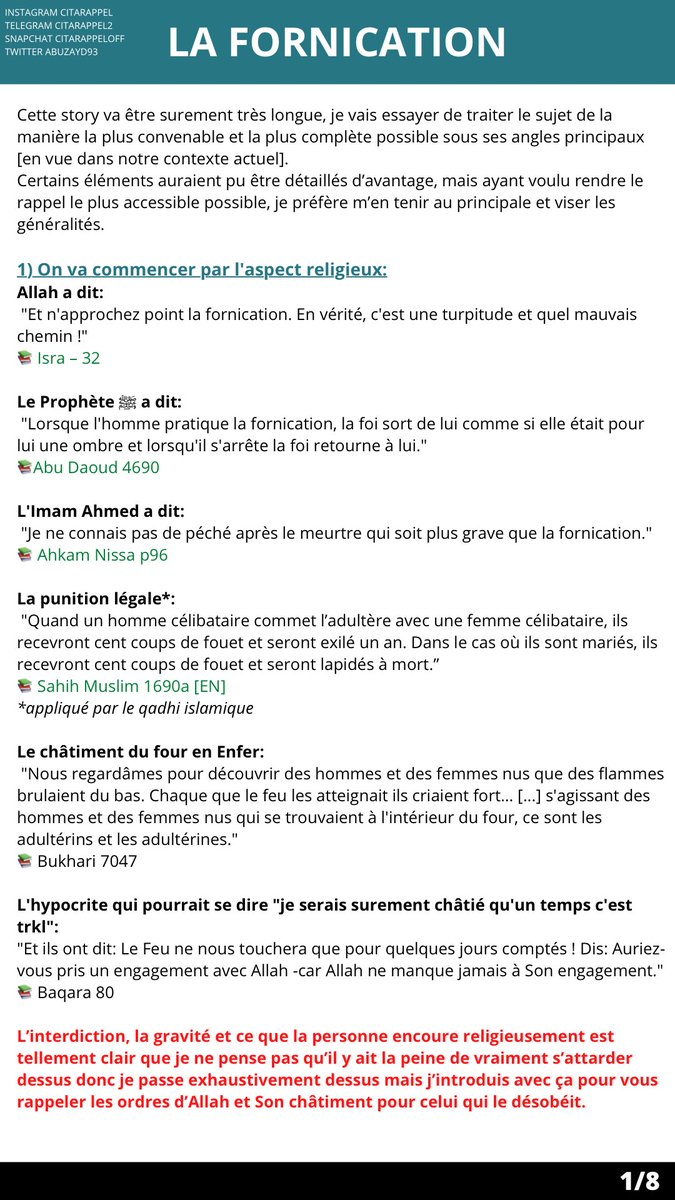 [THREAD] LA FORNICATION Aspect religieux, sociale, couple/fausses ...