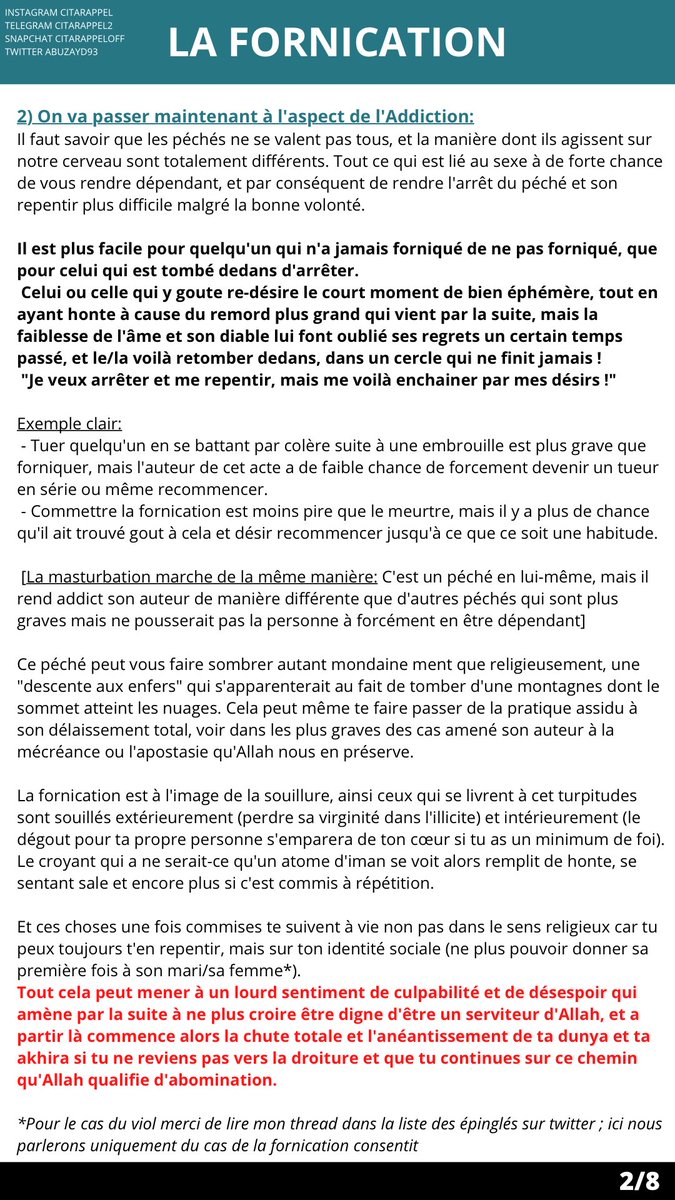 [THREAD] LA FORNICATION Aspect religieux, sociale, couple/fausses ...