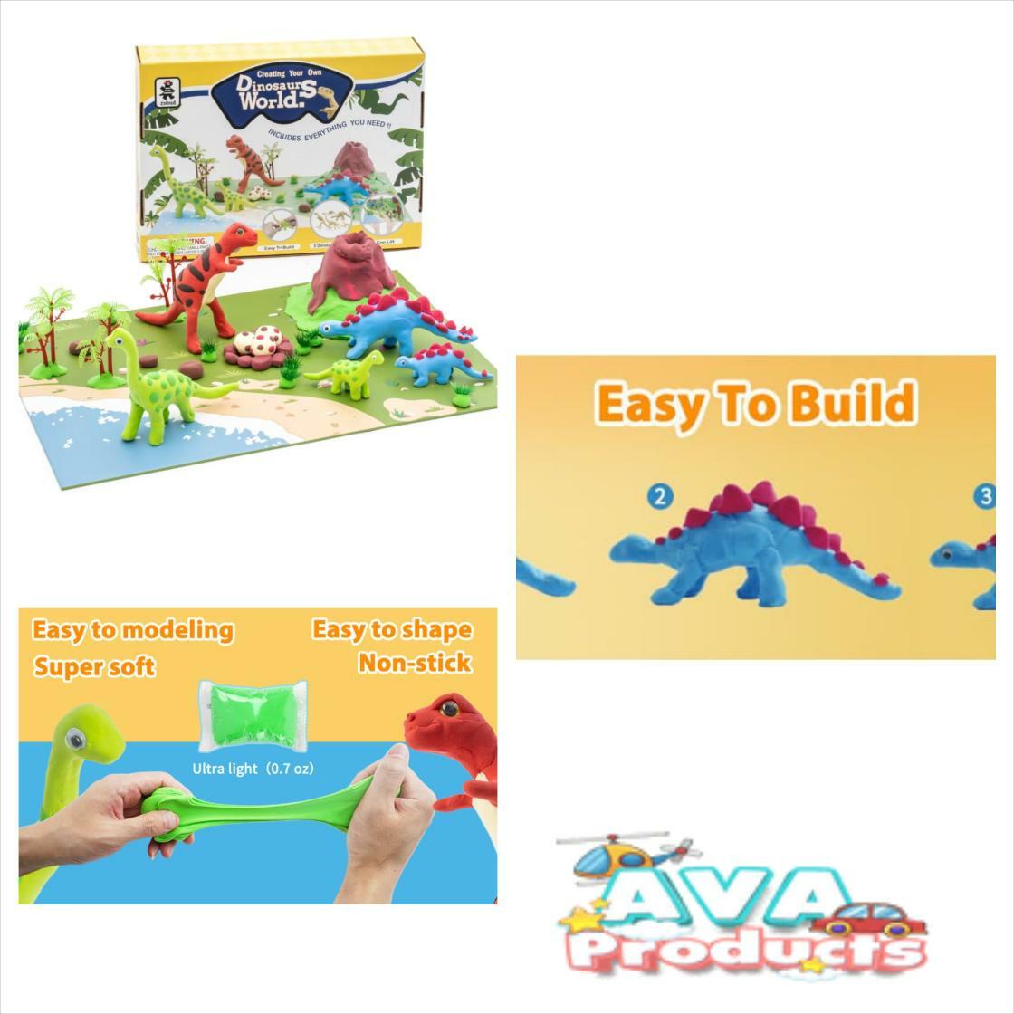 AVA Products on Twitter: "In stock. Going soon. Robud Dinosaur toy Air Dry Clay Kit - The ...