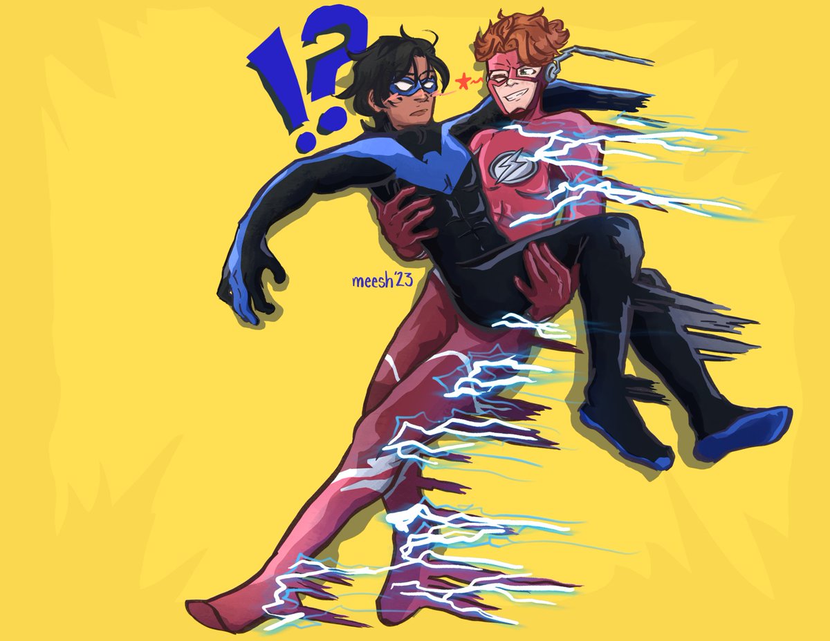 meesh time on Twitter: "drawing fanart for a dead fandom? yeah sure #nightwing #theflash"