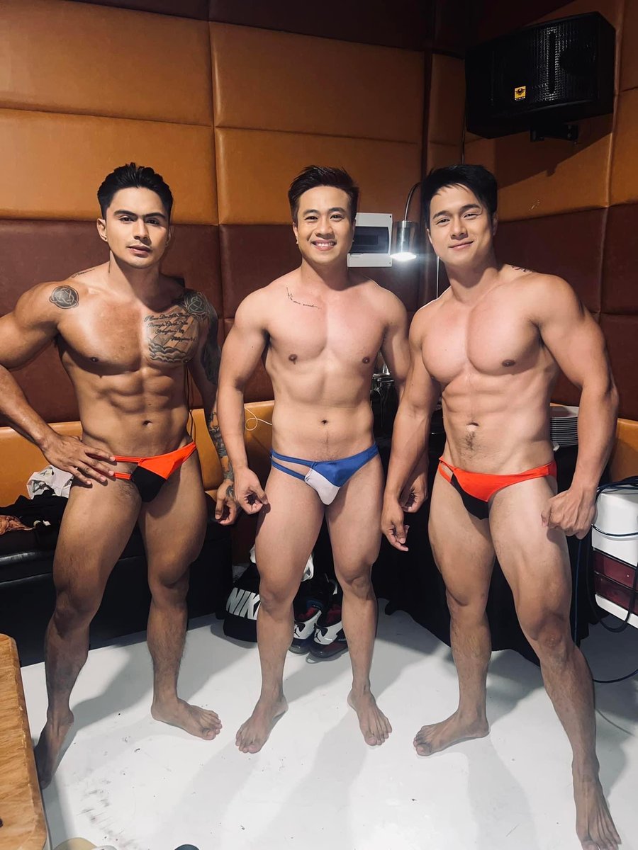 Maki Makoy® on Twitter: "Jim, Ackie & John Michael 🩲💪"