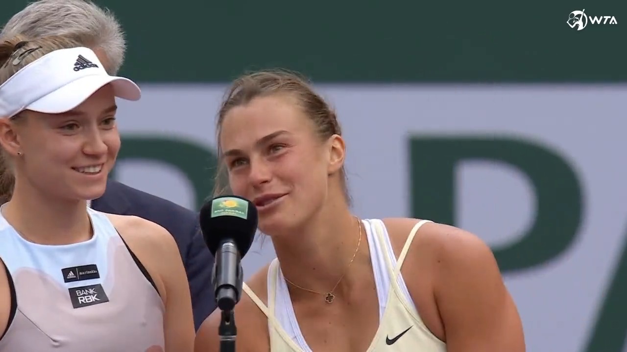 wta on Twitter: ""I'll make sure it was the last one...!" 🤣 Fighting talk from @SabalenkaA 😝 # ...