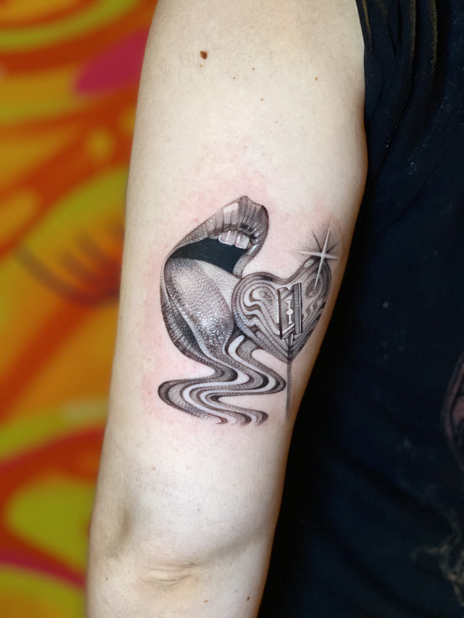 Razor Blade Heart Tattoo