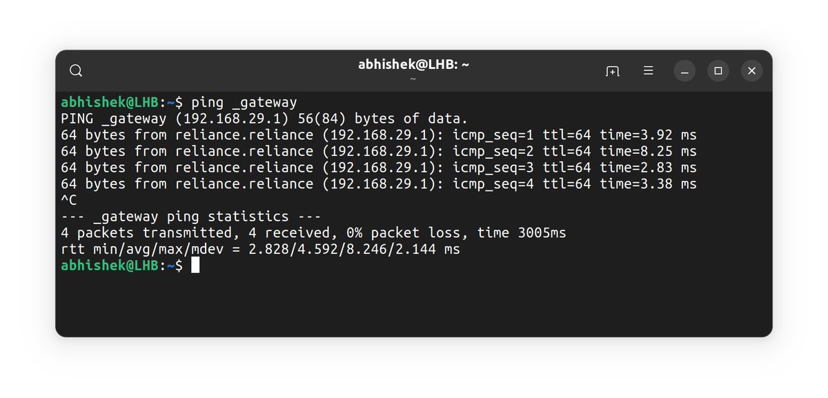 Linux Handbook on Twitter: "Quick Linux tip 💡 Easily find your gateway IP using the ping command ...
