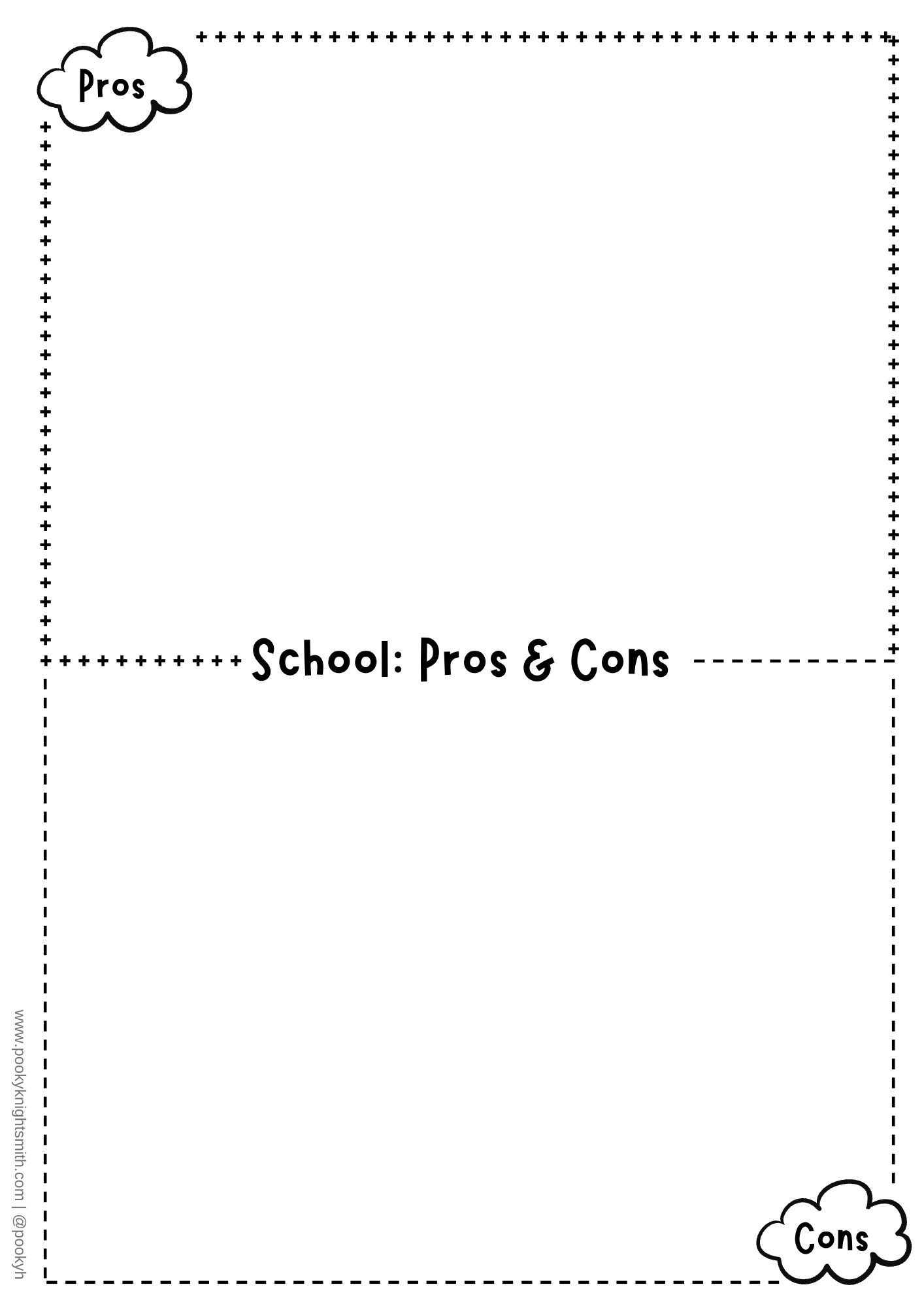 Pros And Cons Worksheet
