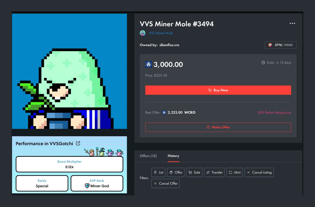 VVS-Finance on Twitter: "Now you can check Miner Moles' boost multiplier and ranking on ...