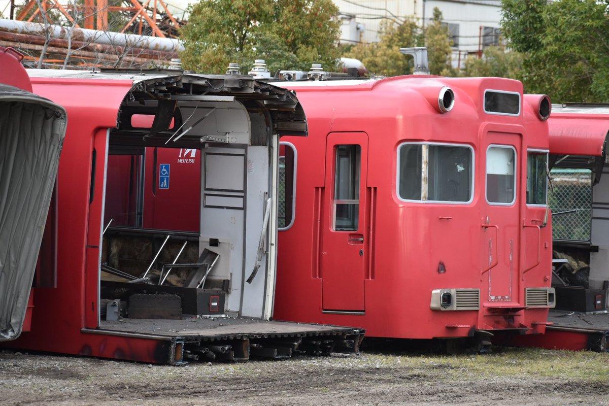 吹田機関区EF200-901 on Twitter: "惜別 名鉄6002F 三河線ワンマン運転車初の廃車となった6002Fにお別れに行って来ました。名電築港廃車解体現場の様子 明日？数日にも ...