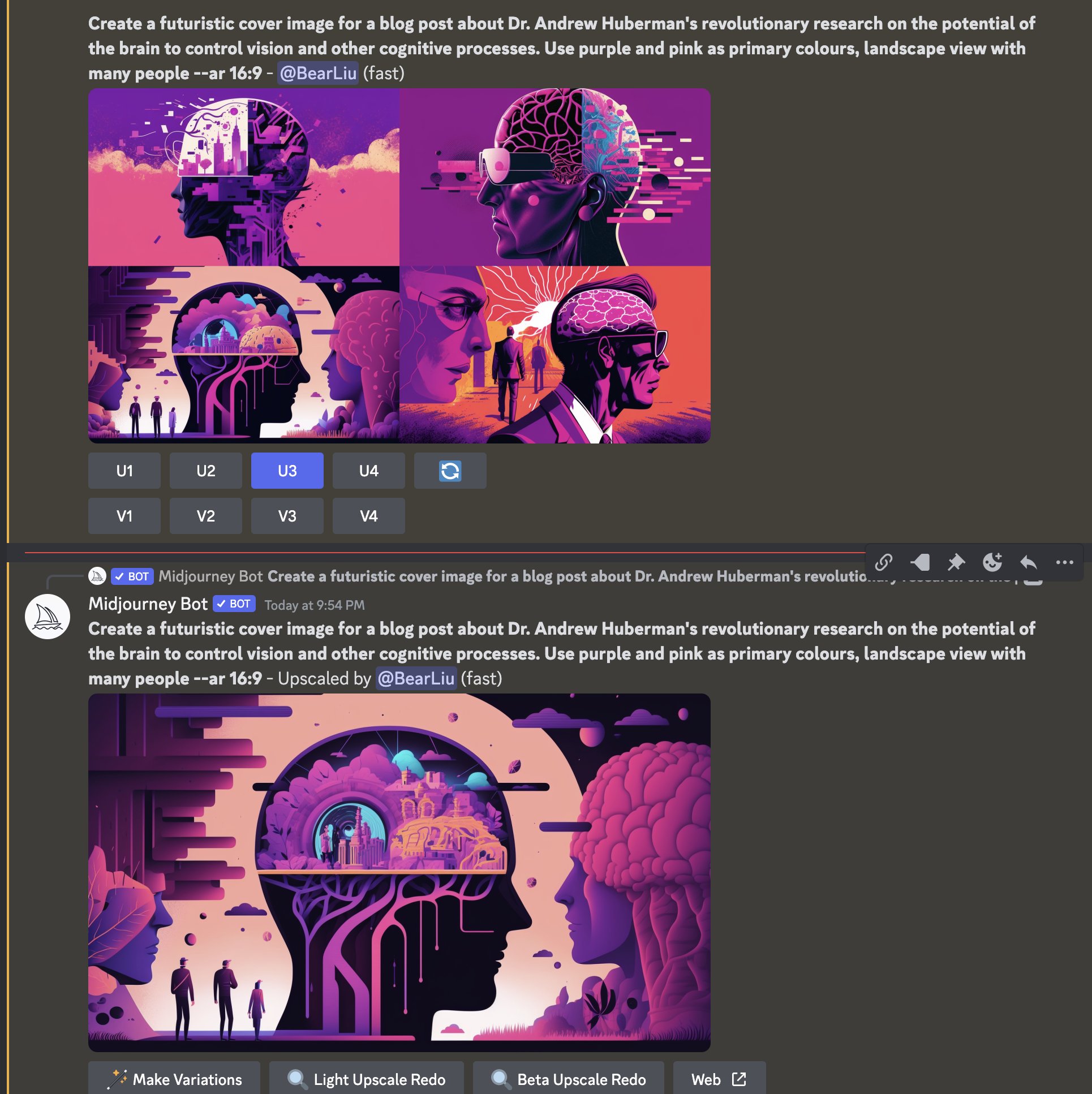 Bear Liu on Twitter: "5 / 我觉得第三组图还行，但我想要主色调是紫色和粉色（以配合我的博客主题）。另外只是一个人头看着没有想象力，我希望再抽象一些，于是我在原语句上加了 ...
