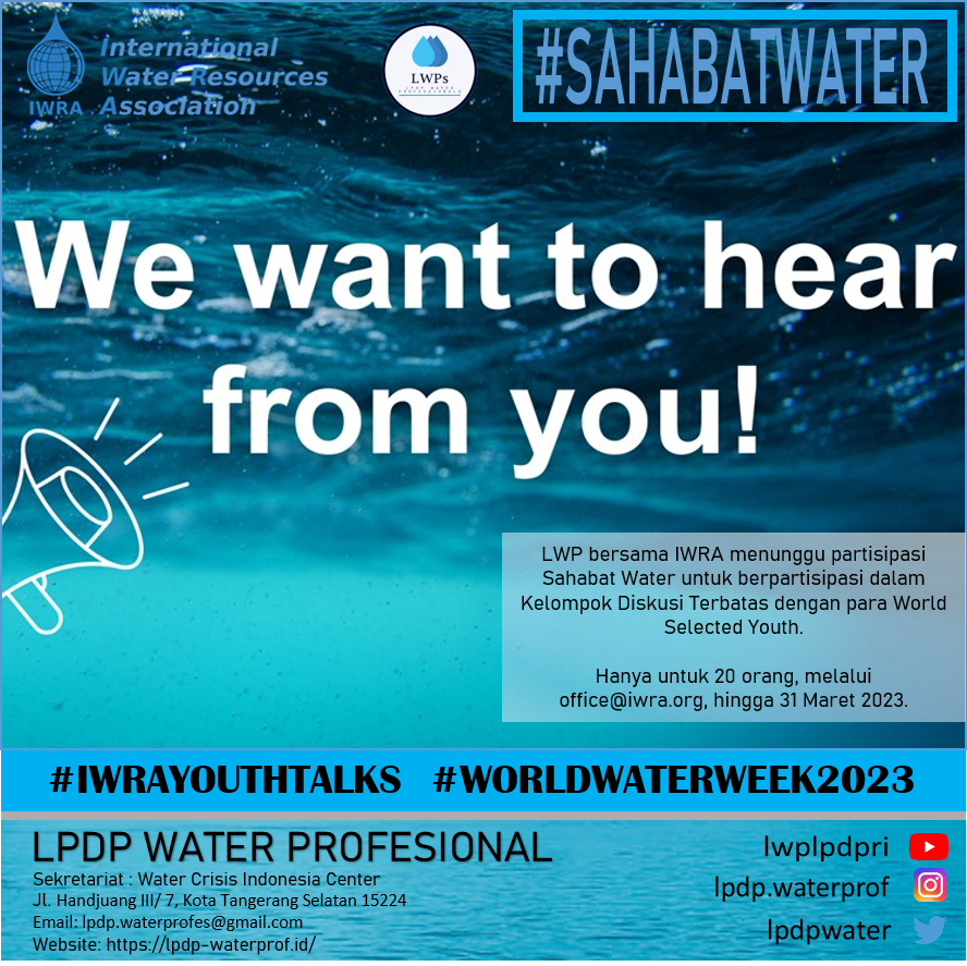 LPDP Water Professional on Twitter: "LWP sebagai anggota dari International Water Resources ...