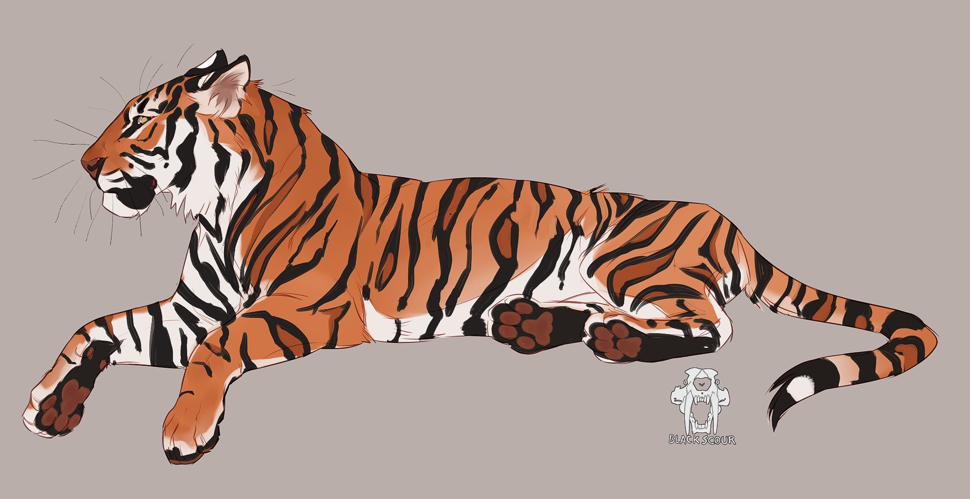 Running Tiger Animated Gif