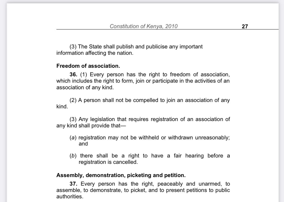 Ahmednasir Abdullahi SC on Twitter: "Article 37 of the Constitution ...