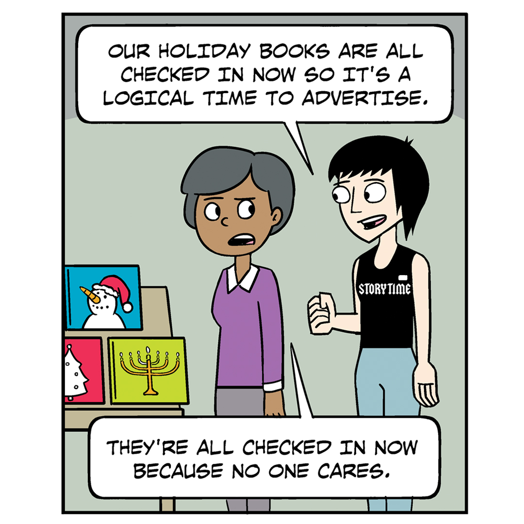 Library Comic on Twitter: "Holiday Books. #librarylife"