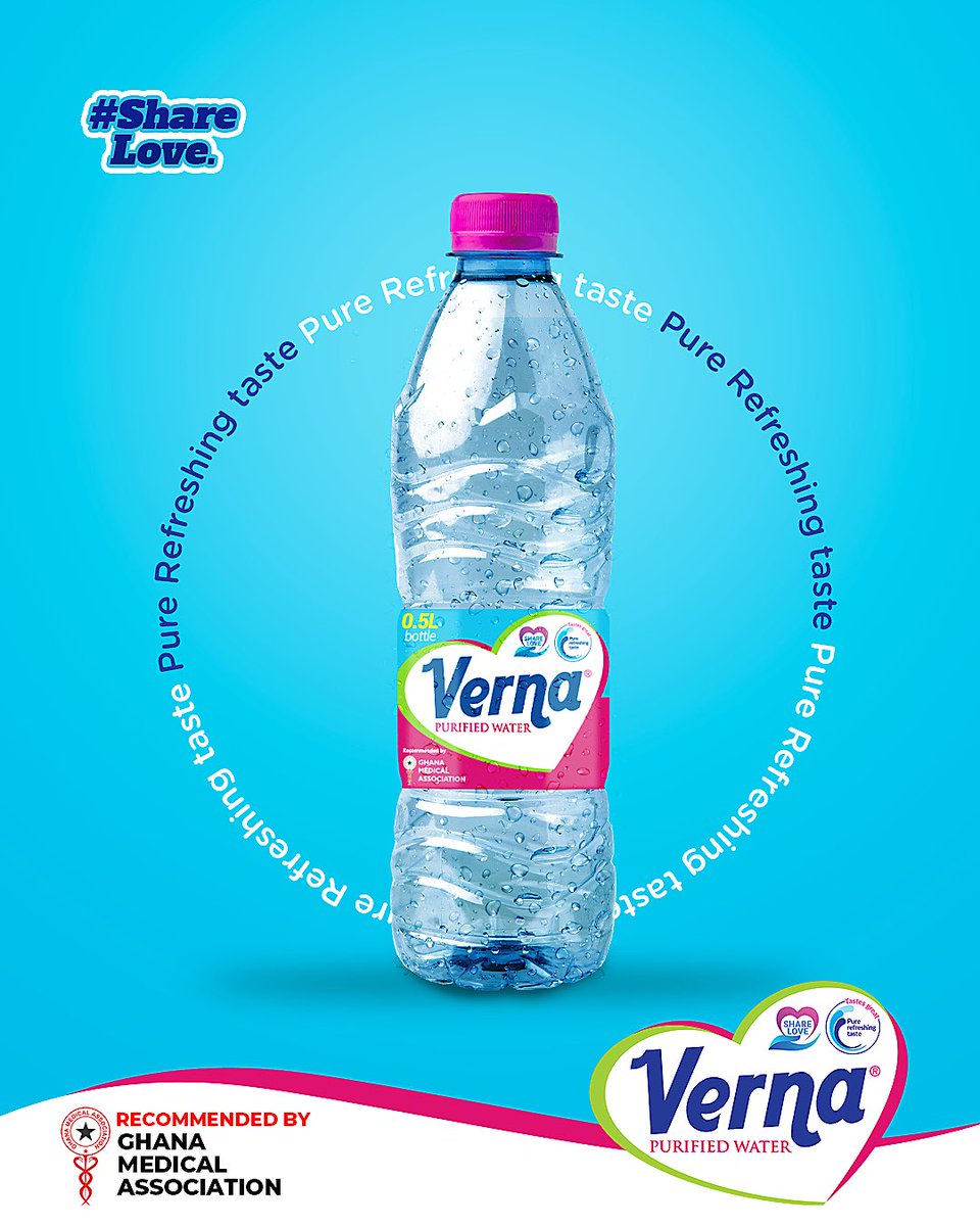 Twellium Ghana on Twitter: "Keep Hydrating With Verna Verna Mineral Water Recommended by Ghana ...