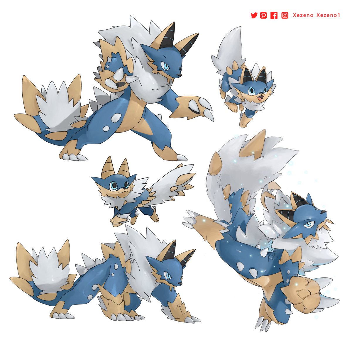 「Zinogre and NargacugaBut in Pokemon arts」|Marcus Hiiのイラスト