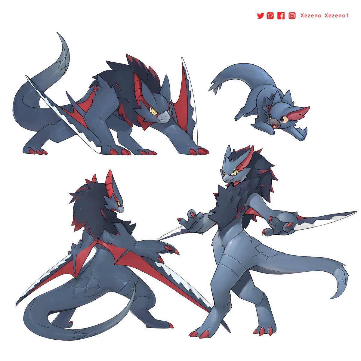 「Zinogre and NargacugaBut in Pokemon arts」|Marcus Hiiのイラスト