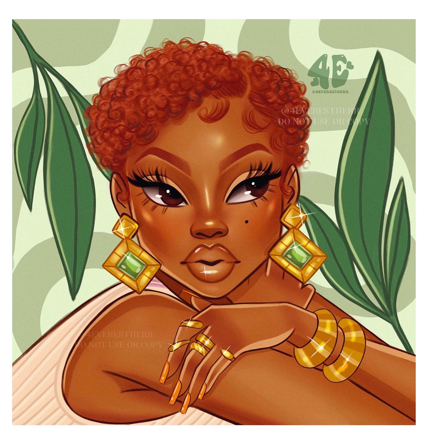 Curvy Black Woman Drawing