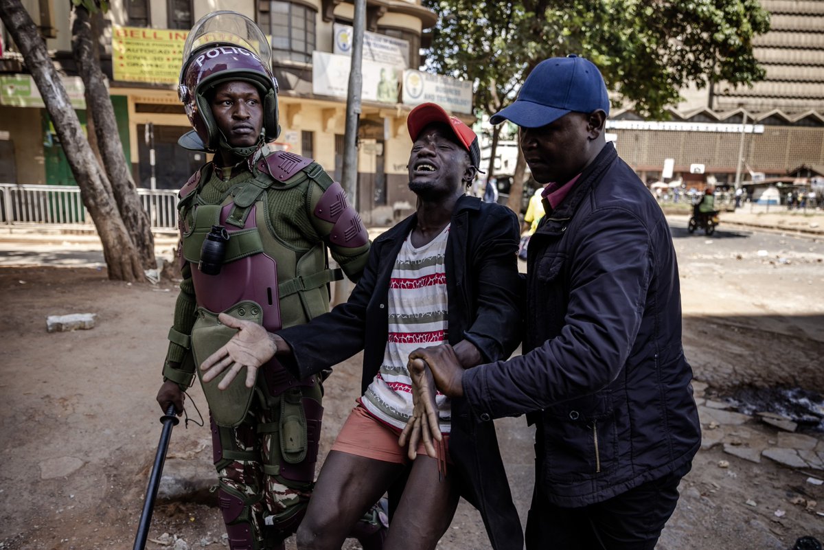 Channels Television on Twitter: "Kenyan riot police fired tear gas and water cannons against ...