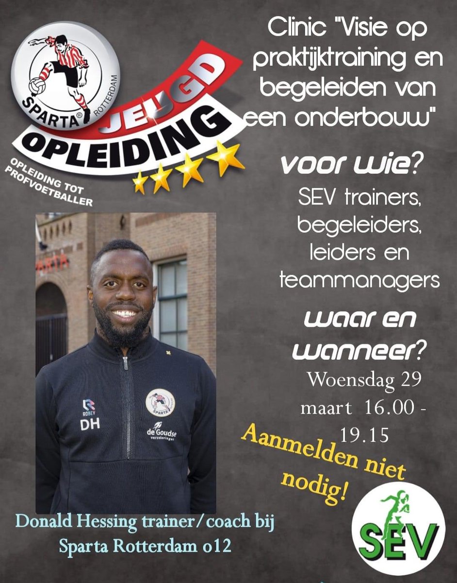 Training- en oefenschema SEV-selectie seizoen 2020-2021 | SEV