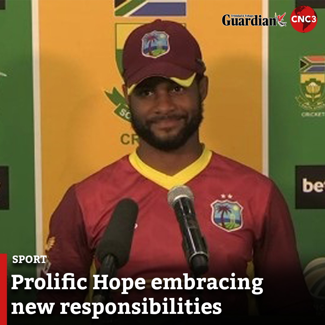 CNC3TV on Twitter: "Shai Hope says he plans to fully embrace his role as the team’s principal ...